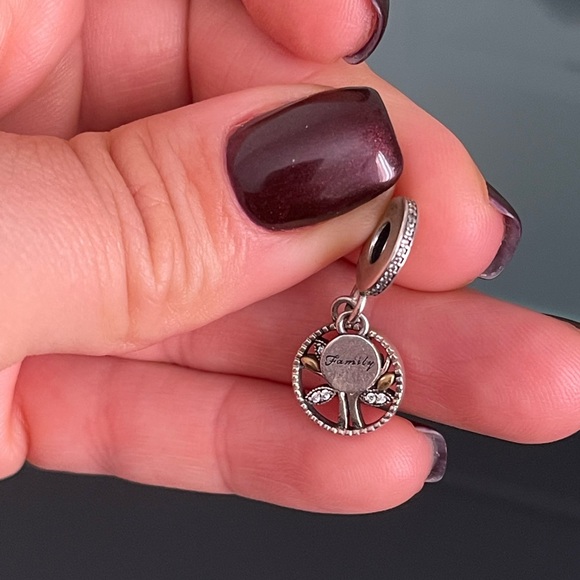 Pandora | Jewelry | Pandora Sparkling Family Tree Dangle Charm | Poshmark